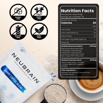30 Servings Smart Coffee, NEUBRAIN Mushroom Coffee